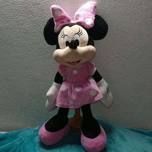 Disney | Toys | Disney Minnie Mouse Pink Plush W Polka Dot Dress | Poshmark